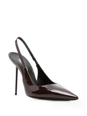 Paris Texas Lidia Patent Slingback Pumps - Brown