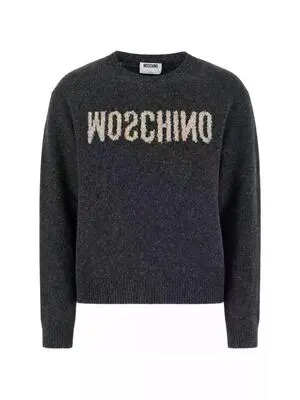 Moschino Logo-detail Sweater - Grey