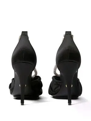 Stella McCartney Crystal-embellished Knotted Satin Sandals