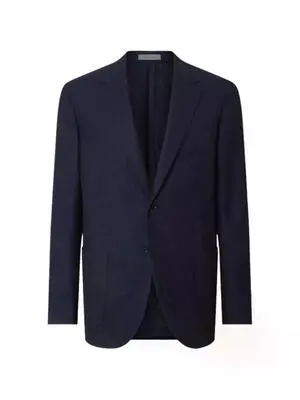 Corneliani Twill-weave Notched-lapels Blazer - Blue
