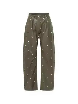 Stella McCartney Stud-embellished Trousers - Green