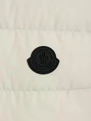 Moncler Belted Quilted Vest With High Neck - White
