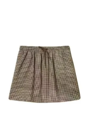 TWINSET Check Drawstring Mini Skirt