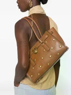 Michael Kors Stud-embellished Leather Shoulder Bag