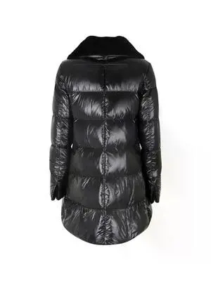 Herno Padded Faux-fur-trim Coat - Black