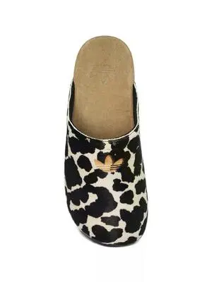 Adidas Adimule Cow-print Mules - Black