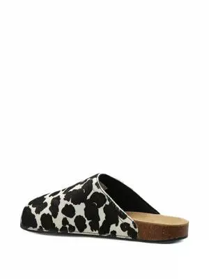 Adidas Adimule Cow-print Mules - Black