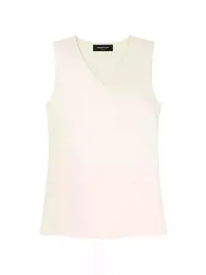 Fabiana Filippi V-neck Sleeveless Blouse - White