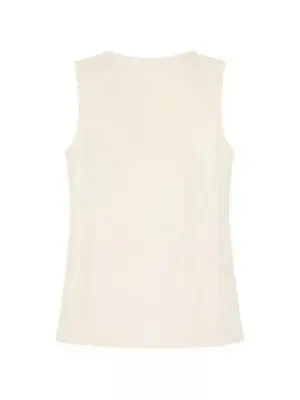 Fabiana Filippi V-neck Sleeveless Blouse - White