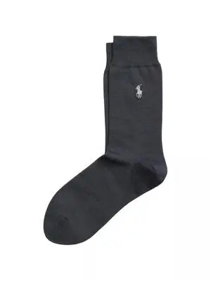 Polo Ralph Lauren Embroidered-logo Socks - Grey