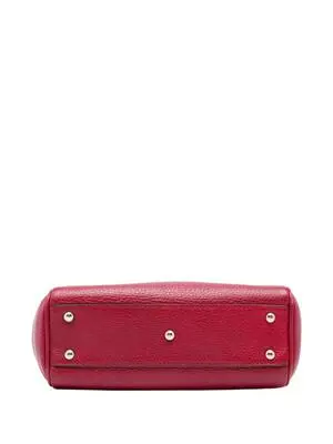 Gucci Calfskin Bamboo Shopper Satchel - Red