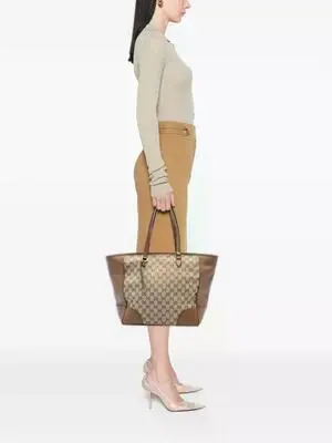 Gucci Gg Canvas Bree Zippered Tote Bag