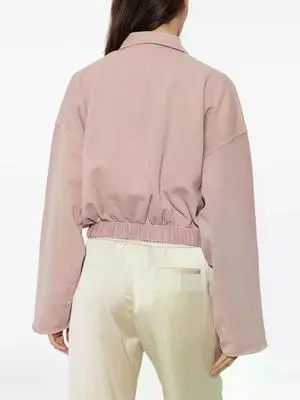 Palm Angels Cropped Long Sleeve Polo Shirt