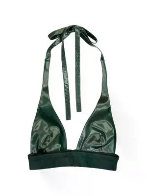 AWGE Halterneck Satin-finish Bra
