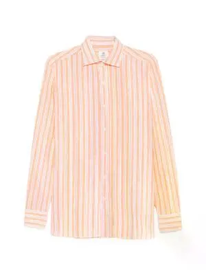 LUIGI BORRELLI Rio Stripe-pattern Shirt - Orange