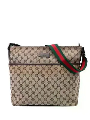 Gucci 2016-2026 Gg Canvas Web Crossbody Bag - Neutrals