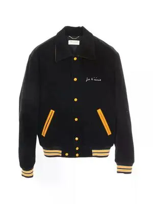Saint Laurent Embroidered Long Sleeve Jacket - Black