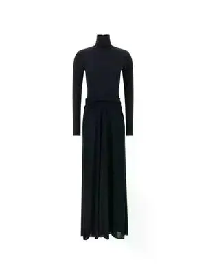 Fabiana Filippi High-neck Maxi Dress - Blue