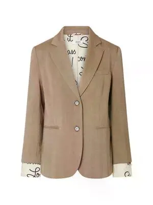 Liu Jo Herringbone Fabric Blazer - Neutrals