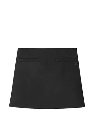 COURREGES Logo-embroidered A-line Mini Skirt - Black