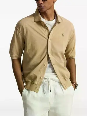 Polo Ralph Lauren Logo-embroidered Ribbed-trim Shirt