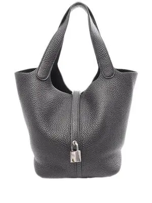 Hermès 2021 Clemence Picotin Lock 22 Handbag - Black