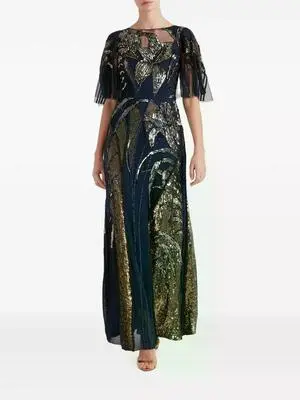 TEMPERLEY LONDON Sequin Embellished Mariana Maxi Dress