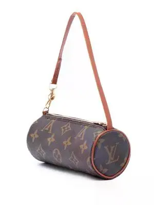 LOUIS VUITTON Monogram Papillon Pochette Handbag - Brown