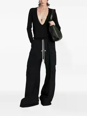 Rick Owens Plunging V-neck Sweater - Black