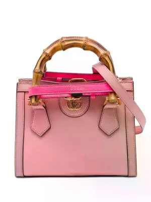 Gucci 2016-2026 Mini Calfskin Bamboo Diana Satchel - Pink