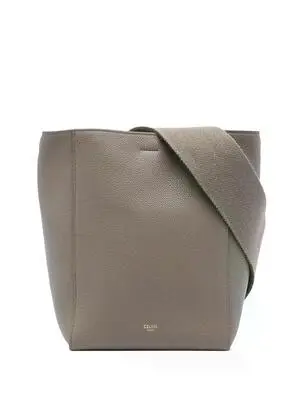 Celine 2019 Small Soft Grained Calfskin Seau Sangle Bucket Bag - Brown