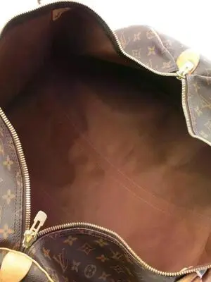 LOUIS VUITTON Monogram Keepall 55 Boston Luggage Bag - Brown