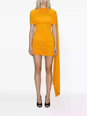 ATOIR Ruched Draped-panel Dress - Orange