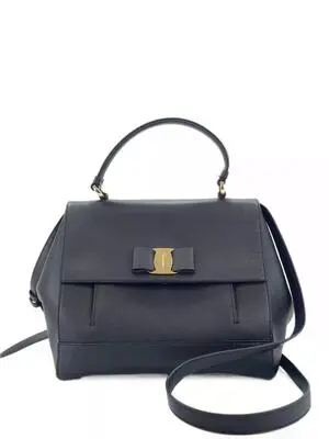 FERRAGAMO 2015-2020 Vara Bow Handbag - Black