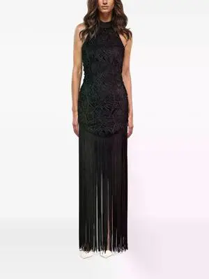 ATOIR Elle Fringe-detail Ruched Maxi Dress