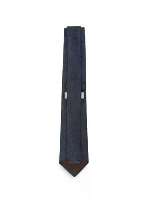 Canali Geometric-pattern Silk Tie