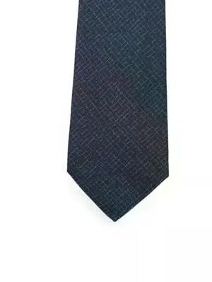 Canali Geometric-pattern Silk Tie