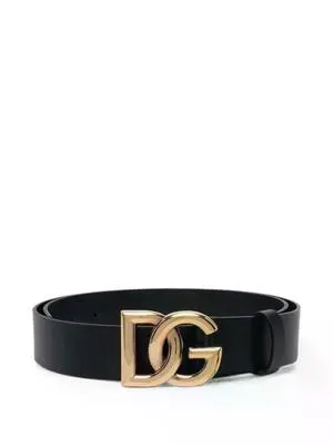 Dolce & Gabbana Dg Logo-plaque Belt - Black