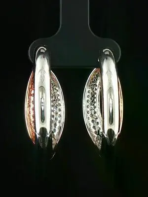 HYT JEWELRY Diamond Hoop Earrings