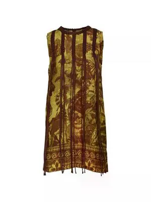 ALEMAIS Braided-fringe Mini Dress - Green