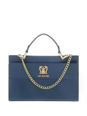 Moschino Love Chain-link Small Bag - Blue