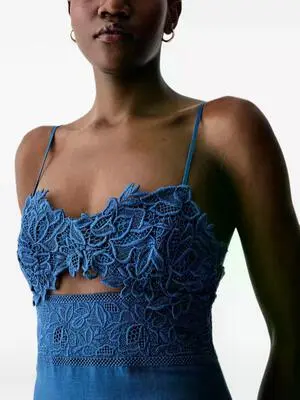 Ermanno Scervino Lace-paneled Maxi Dress