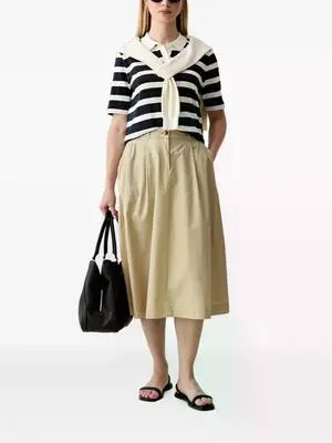 Gant Pleated A-line Midi Skirt