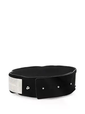 Dsquared2 Maxi Metal-embellished Leather Belt - Black