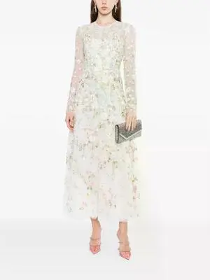 NEEDLE & THREAD Garden Rose Ankle Gown - Neutrals