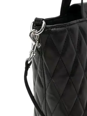 Versace Quilted Logo-plaque Tote Bag