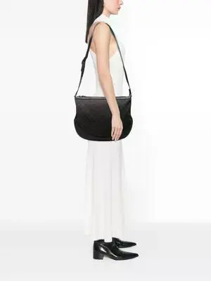Gucci Gg Denim Half Moon Crossbody Bag