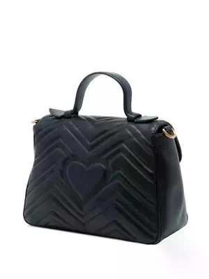 Gucci Gg Marmont Matelassé Leather Top Handle Bag Satchel