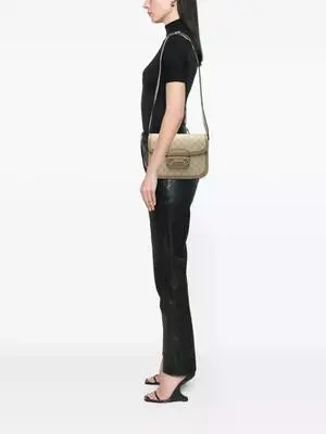 Gucci 1955 Horsebit Gg Supreme Shoulder Bag - Neutrals