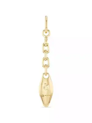 UNIFORM OBJECT 18k Yellow Diamond Engraved Letter Cable Chain Charm